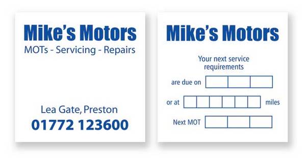 MOT Reminder Sticker: Increase Repeat Business - Direct Supply Ltd